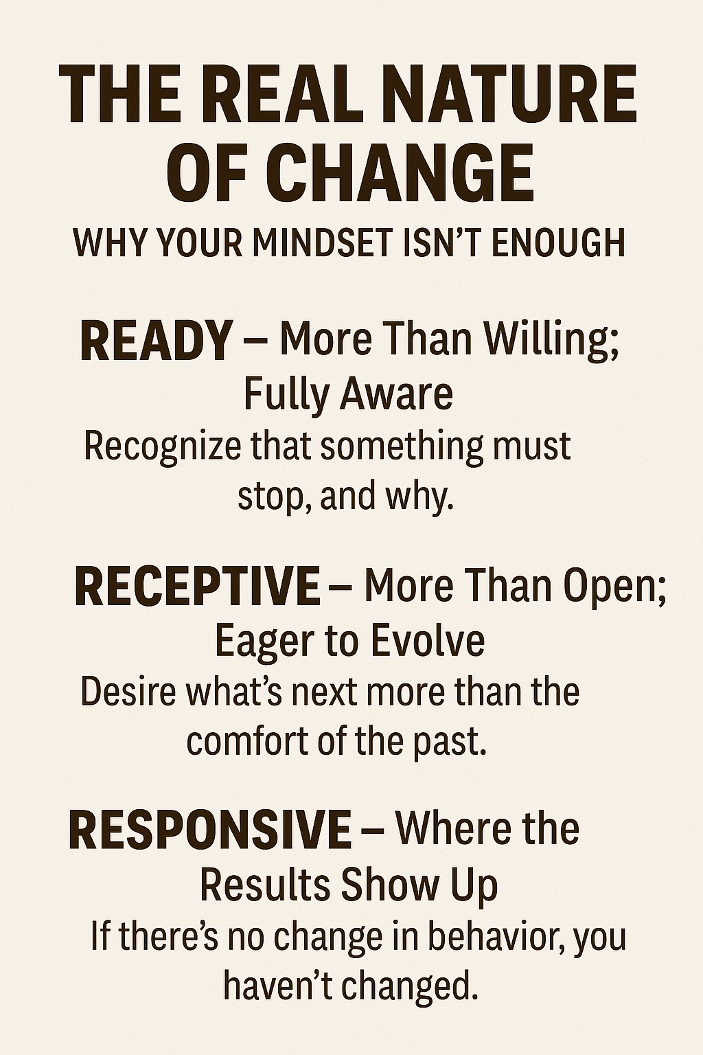 The Real Nature of Change: Why Your Mindset Isn't Enough – Tremendous ...